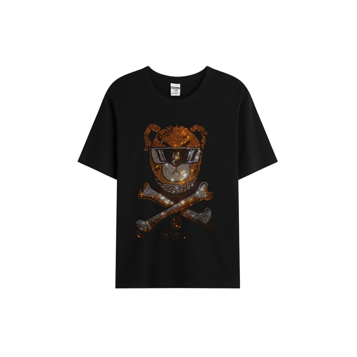 Rhinestone Swaggy Bear Print T-shirt – Rhinestone Belt Store