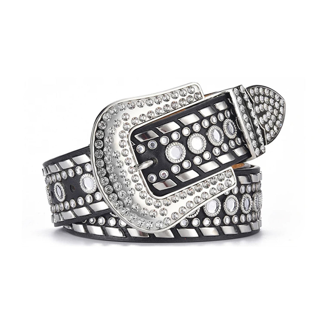 Black Strap Kippy Cowboy Rhinestone Belt – Rhinestone Belt Store