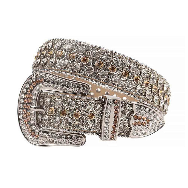 White Rhinestone Belt | Rhinestone Belt Store